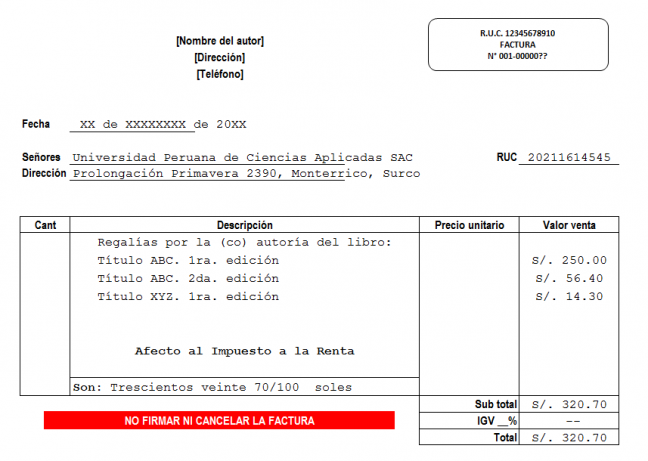 Trámite de regalías | Editorial UPC